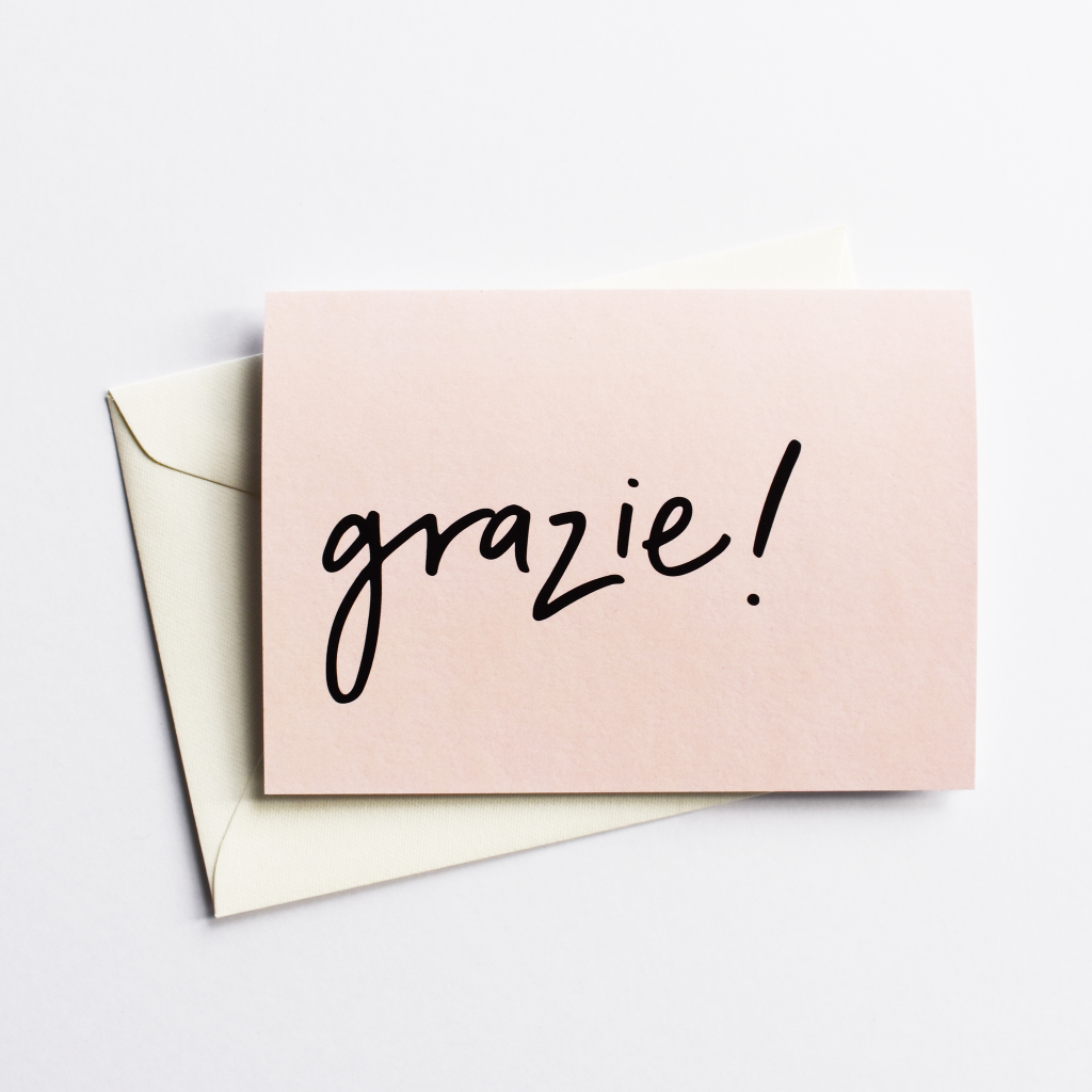 Gratzi Italian Thank You